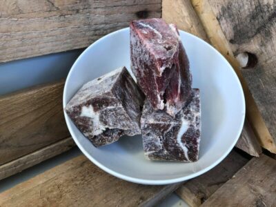 Frozen Beef Trim Chunks 1kg - 4pawsraw.co.uk